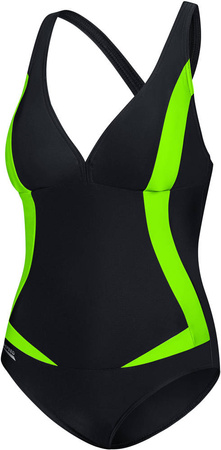 Silhouette enhancing swimsuit Aqua Speed Greta 01 - black black | WOMEN ...