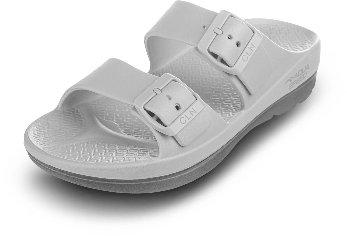 Pool and beach flip-flops for adult Aqua Speed Alicante 05 - grey grey ...