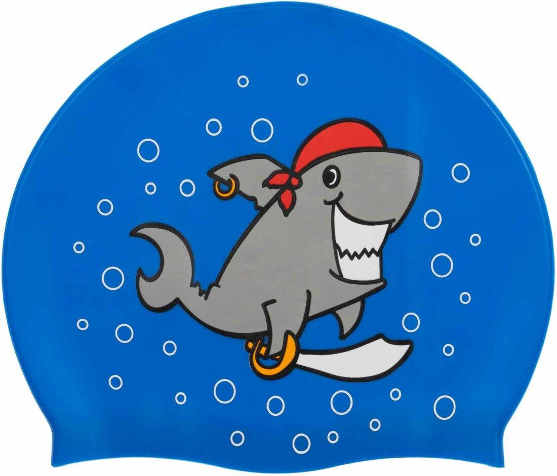 Swim cap for children Aqua Speed Kiddie Shark - blue | ALL ACCESSORIES ...