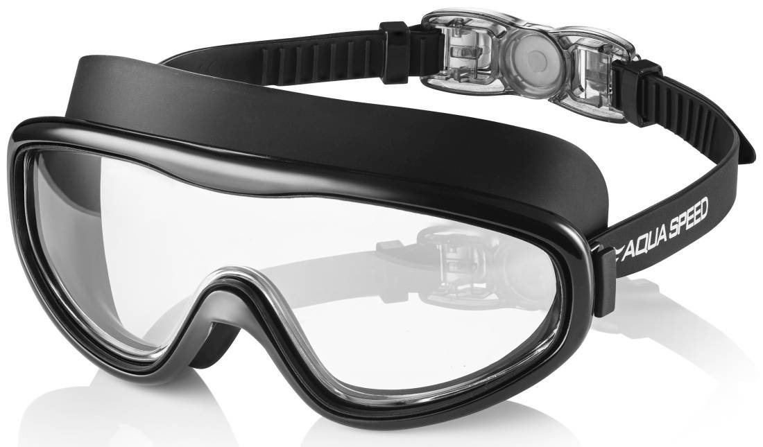 Panoramic adult swimming goggles Aqua Speed Tivano 07 - black - clear ...